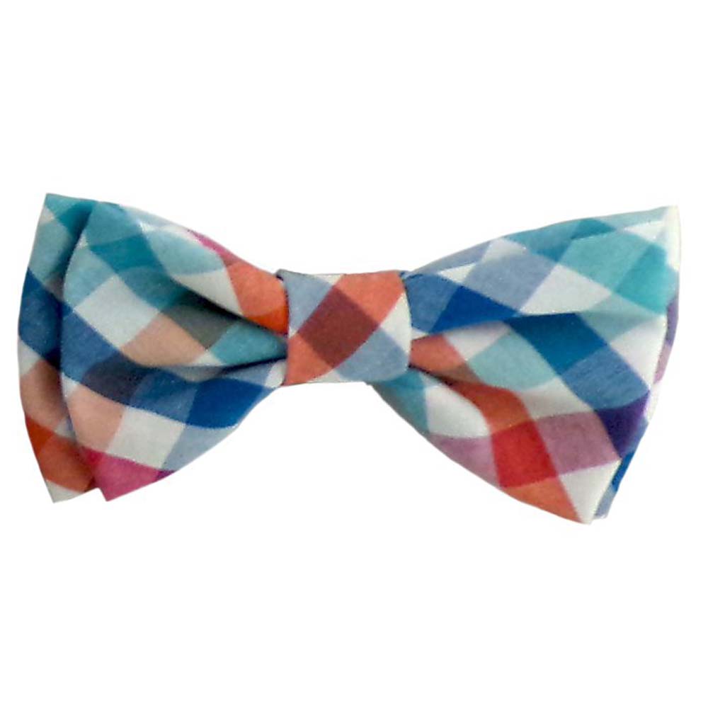 Blue/Green Check Bow Tie by Huxley & Kent