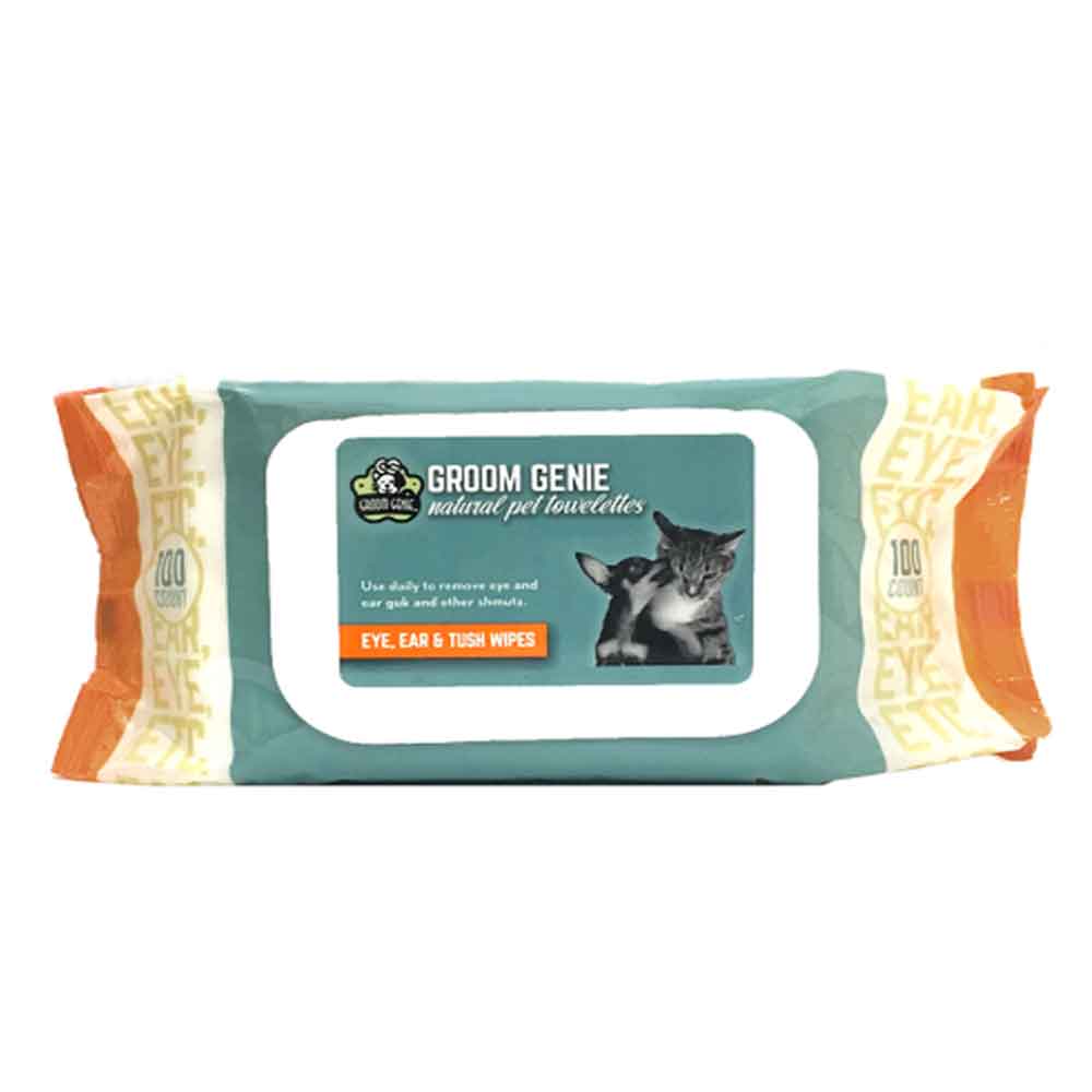 Groom Genie Sensitive Wipes -100 pc.Soft-Pack w/ Lid