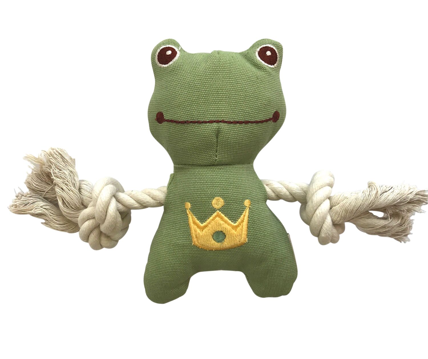 SimplyFido Basic Collection - Little Charles Frog Green Rope toy