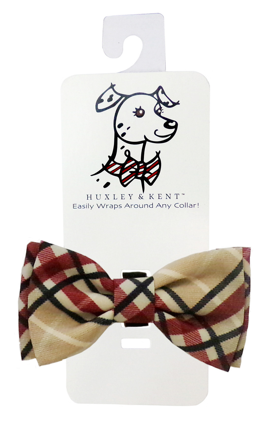 Tan Plaid Bow Tie by Huxley & Kent