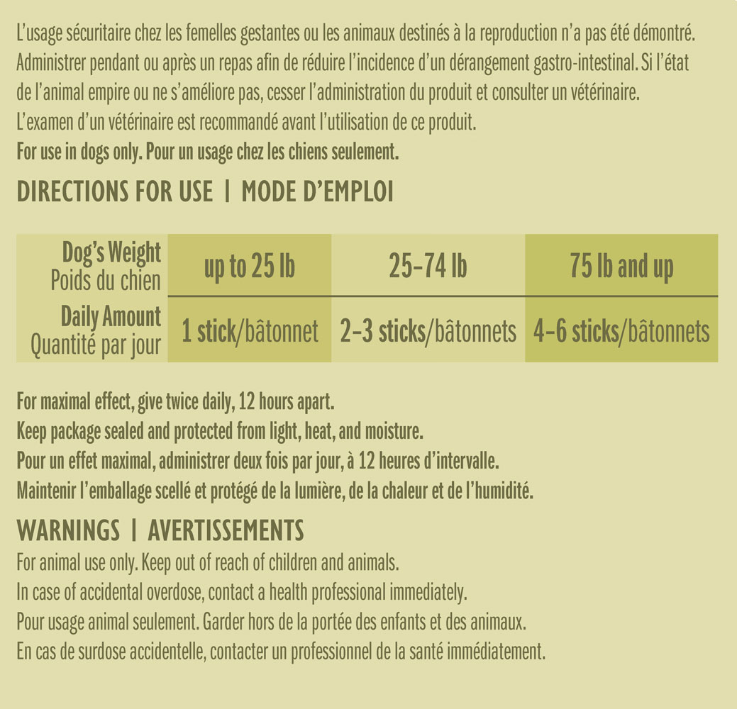 True Hemp IMMUNE+HEART Supplement Sticks for Dogs - 6.6oz