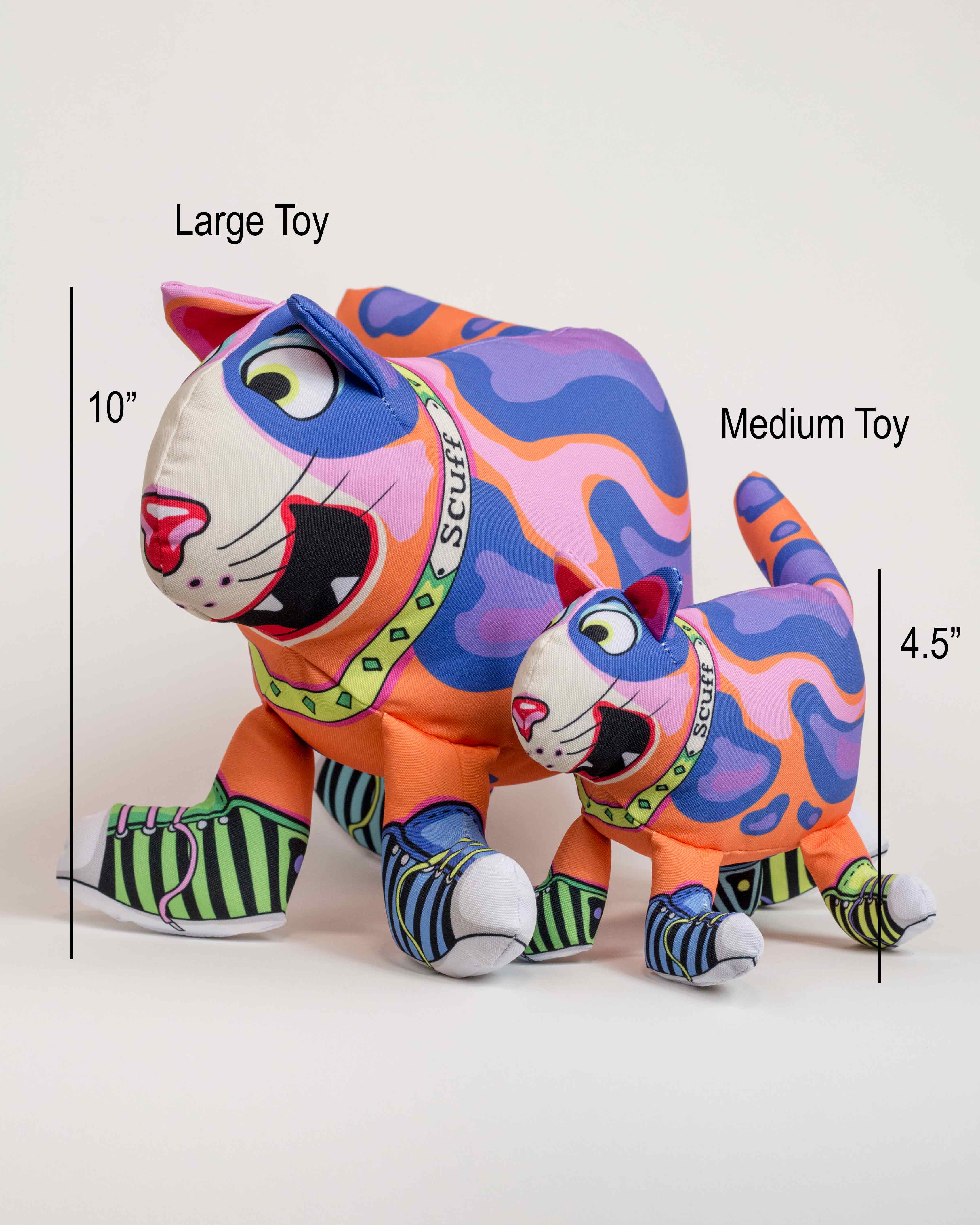 Scuff Large Dog Toy - That Sneaky Cat! - 3 Toys