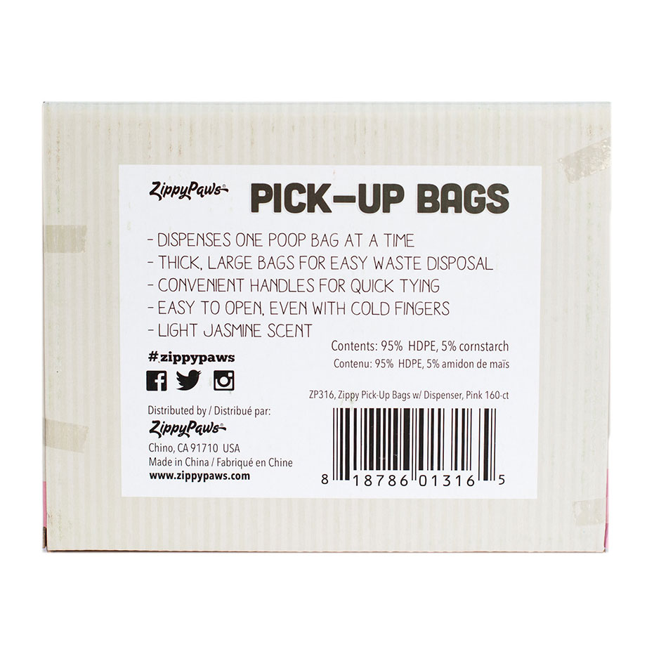 160 Pick-Up Bags with Dispenser