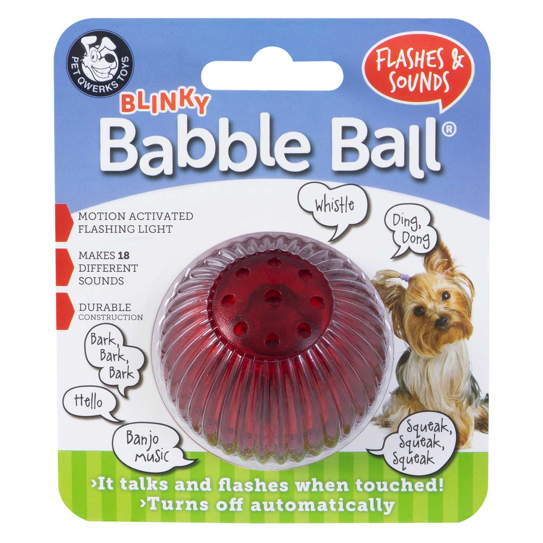 Pet Qwerks® Blinky Babble Balls® Dog Toy