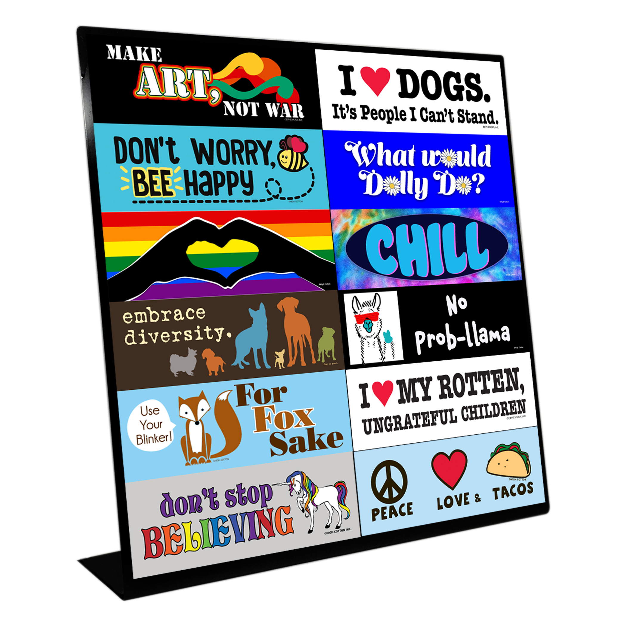 Easel Magnet Display Must be ordered with 12 sets magnets at the same time