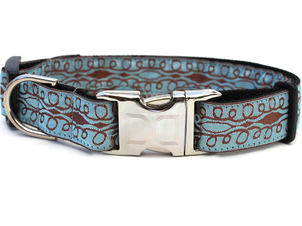 Calligraphy Blue Collar Silver Metal Buckles