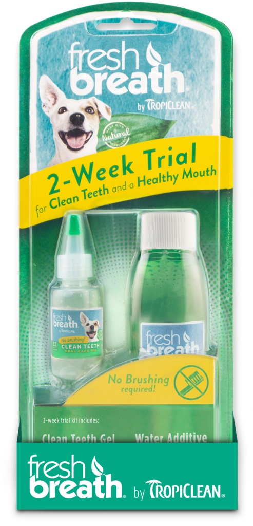 TropiClean Fresh Breath Oral Care 2-Week Trial Kit 4pc Display