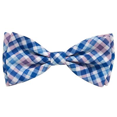 Purple Check Bow Tie