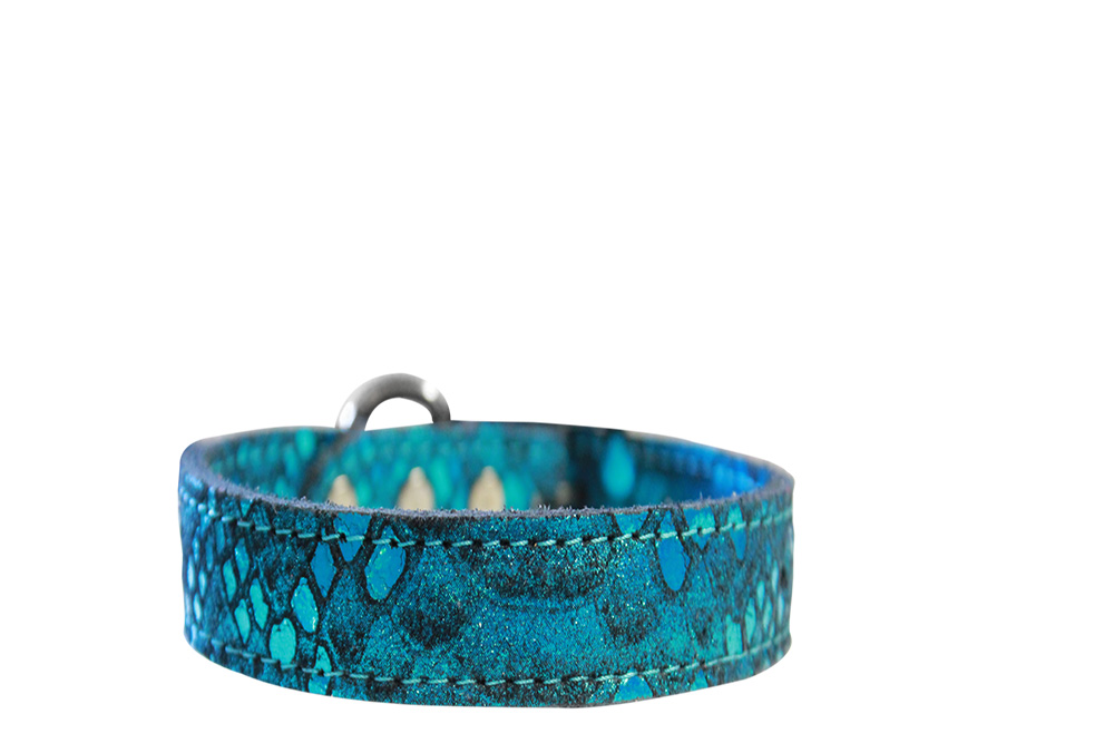 Dragon Skin Genuine Leather Dog Collar