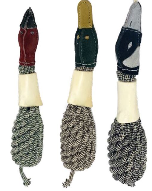 Aussie Naturals CHOY Natural Rope Rings W/ Water Buffalo Femur Dog Toy