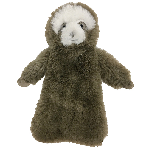 Fuzzy Stuffless Crinkle Sloth Toy (8")