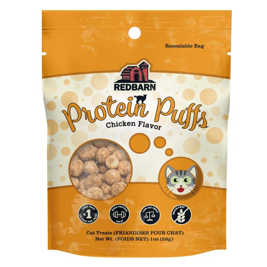 Redbarn Pet Products Protein Puffs Crunchy Cat Treats 1 oz