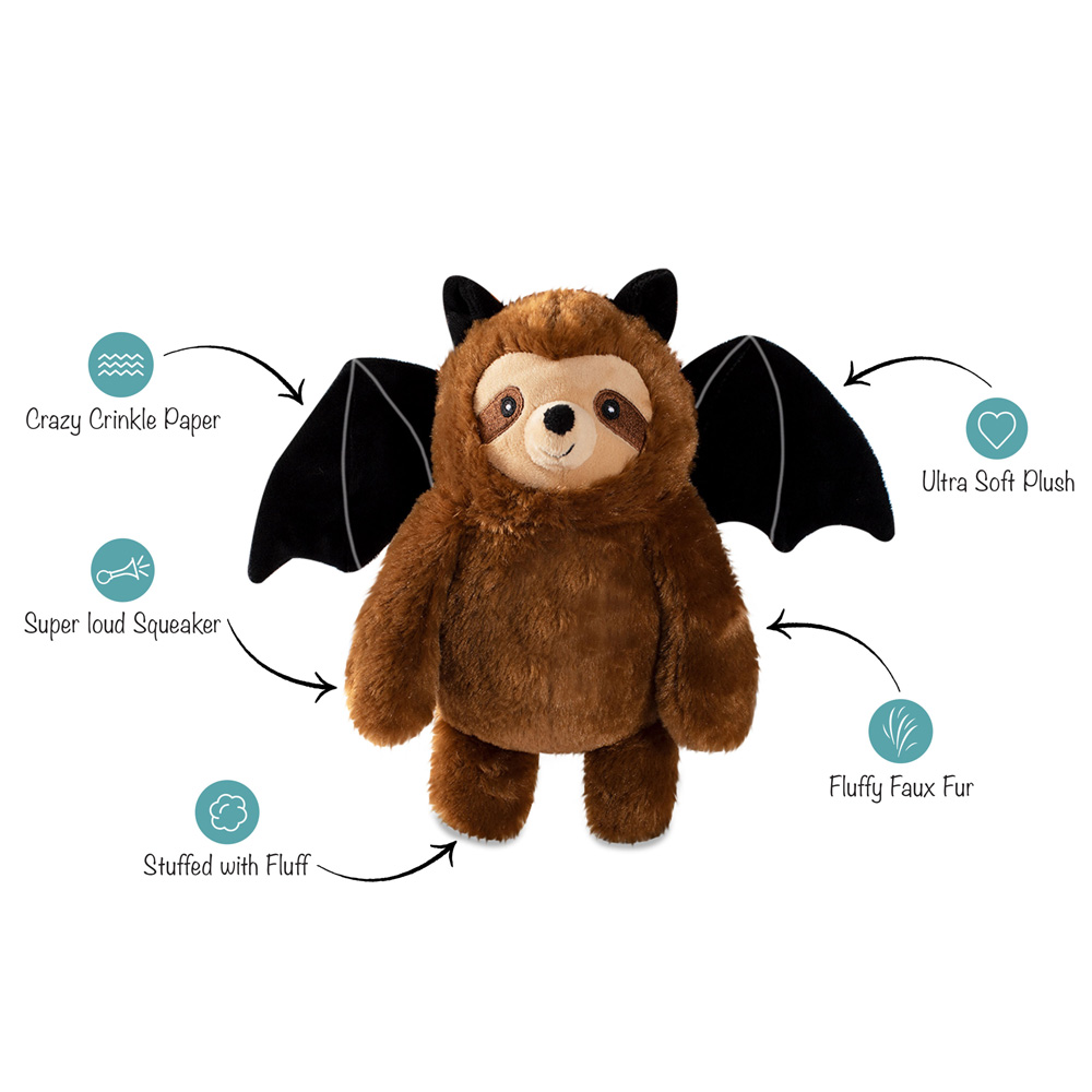 Bat Sloth Plush Dog Toy