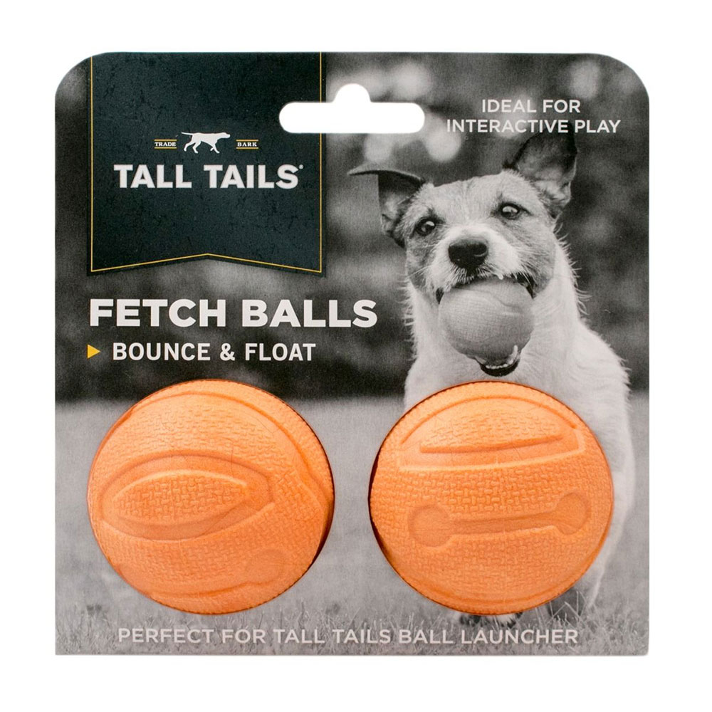 Tall Tails Orange Fetch Balls, 2-Pack, 2.5"