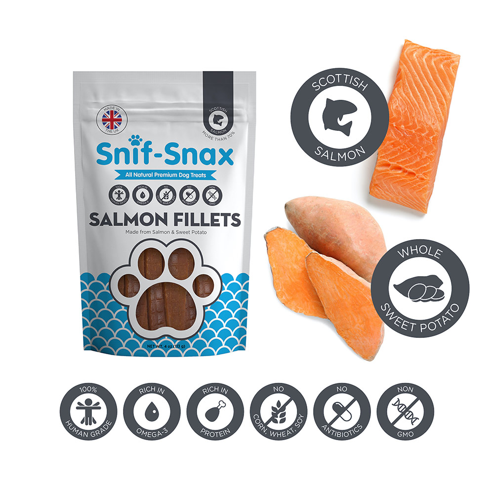 Snif-Snax Salmon & Sweet Potato Fillet Strips - 4oz