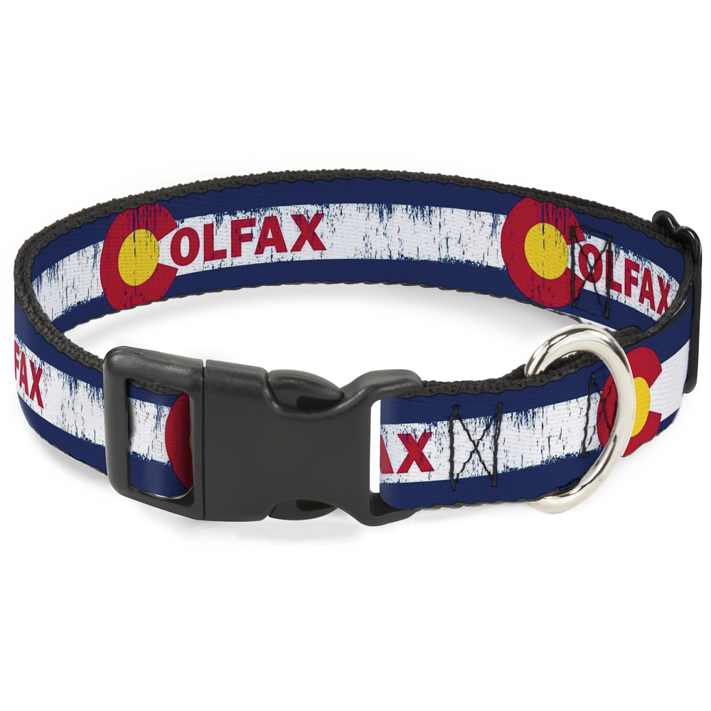 Plastic Clip Collar - COLFAX Colorado Flag Weathered