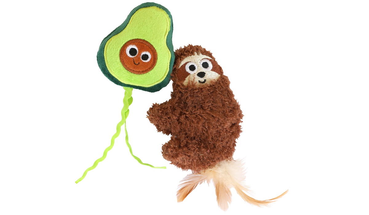 Mad Cat® Sloth A Cado Catnip & Silvervine Cat Toy 2-Pack