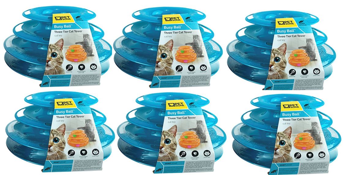 Pet Zone Busy Ball 3 Tier Tower Interactive Cat Toy