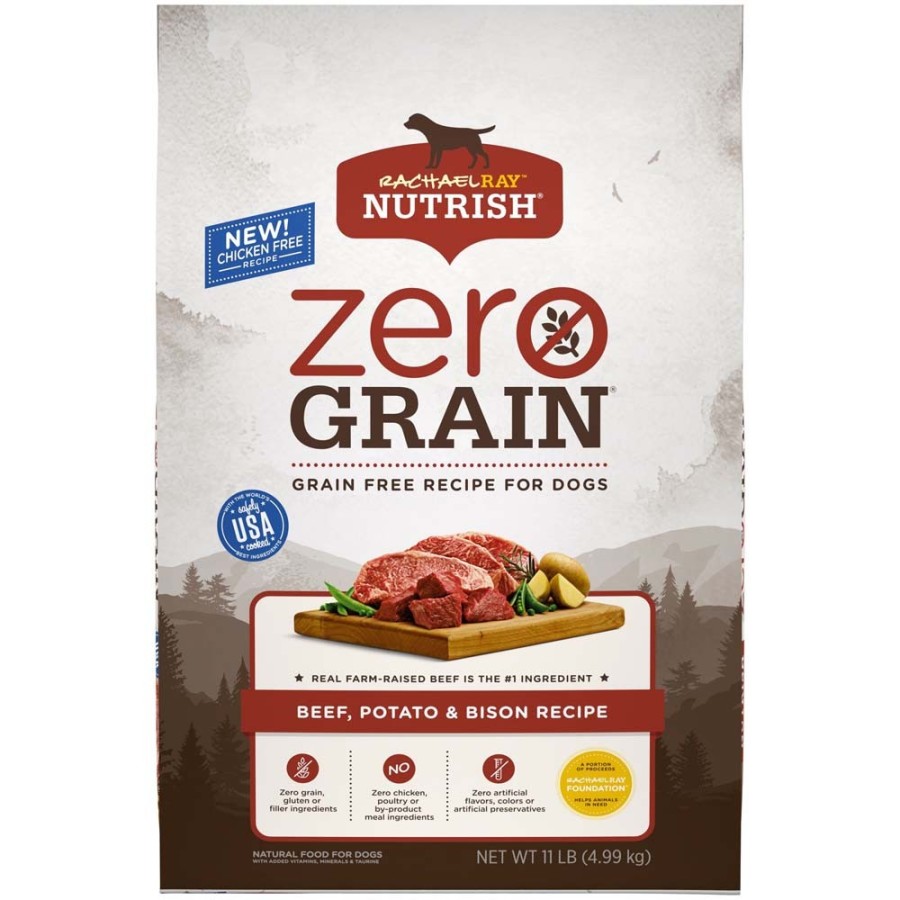 Rachael Ray NUTRISH Zero Grain Beef And Bison Dry Dog Food 1ea/11 lb
