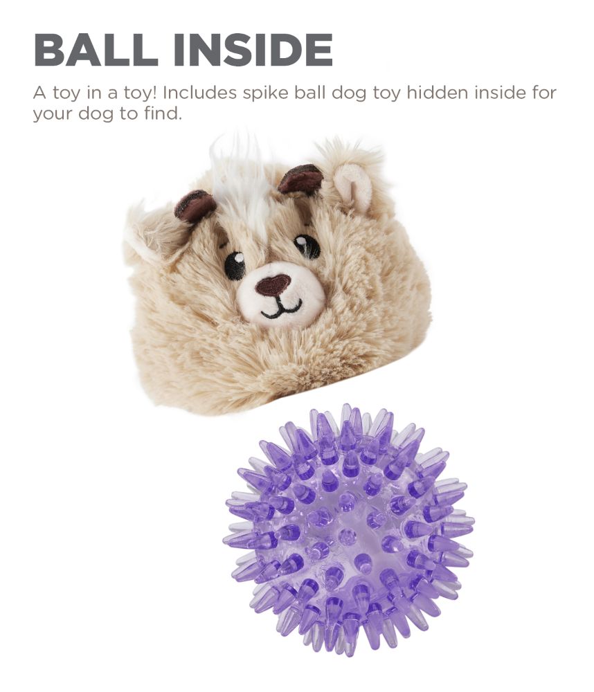 Outward Hound Reversi-Balls Antelope Spike Ball Dog Toy Inside ...