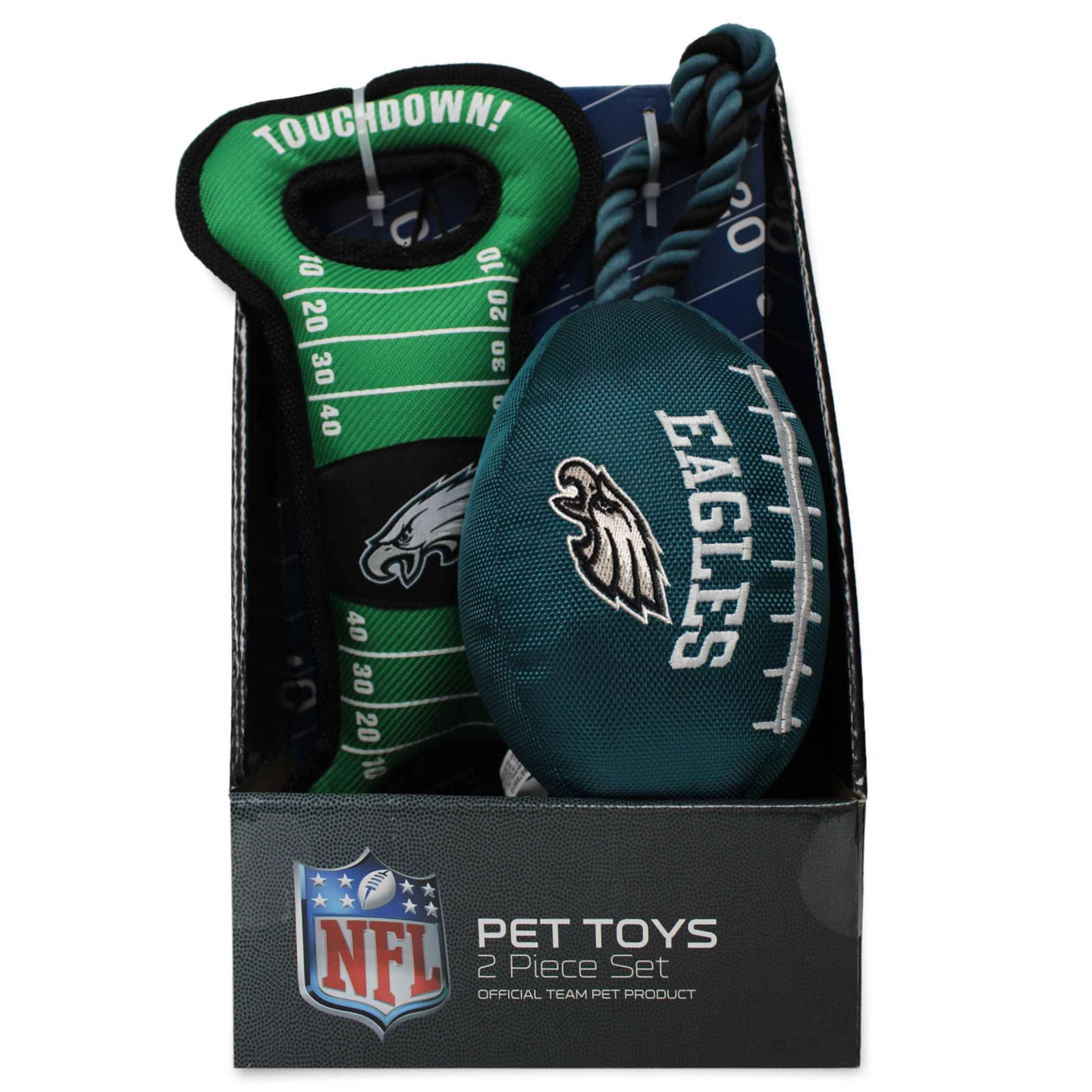 Philadelphia Eagles 2PC Pet Toy Box Set - by Pet First