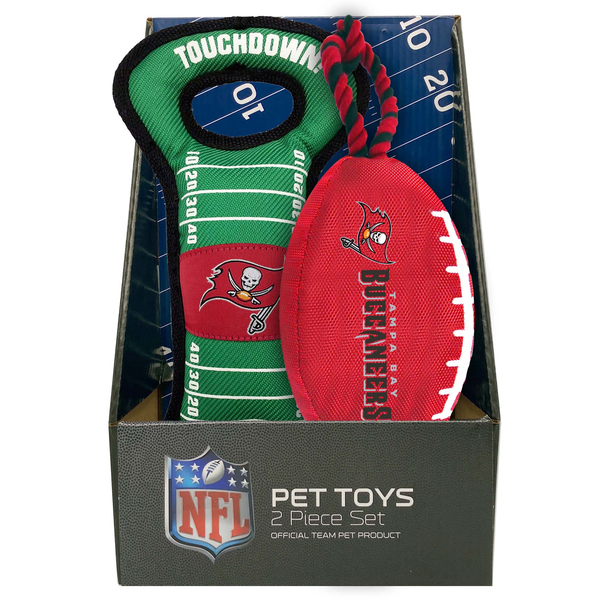 Tampa Bay Buccaneers 2PC Pet Toy Box Set - by Pet First