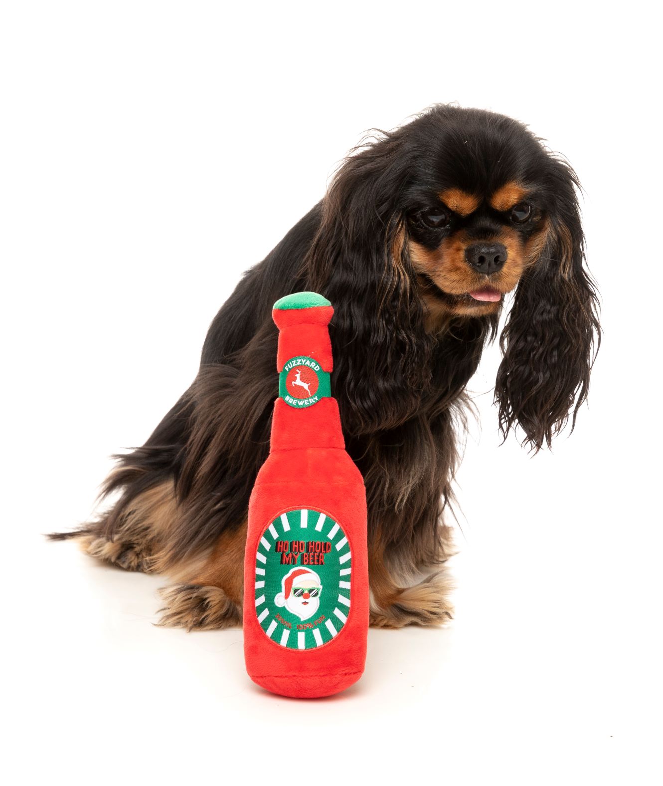 Ho Ho Hold my Beer Dog Toy by FuzzYard