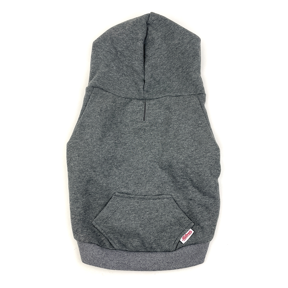 Dog Zip Up Hoodie - Charcoal Grey