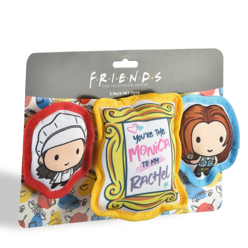 FRIENDS: "Better Together" 6" Canvas Squeaker Pet Toy Set