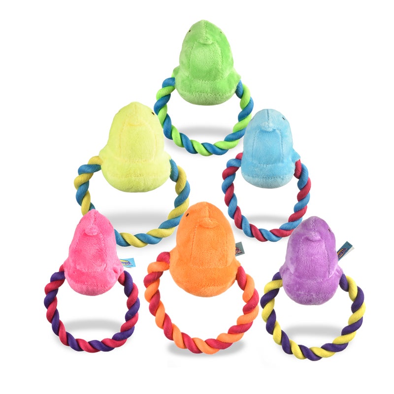 Peeps: 6" Chick Rope Ring Pull Pet Toy - Assorted Colors