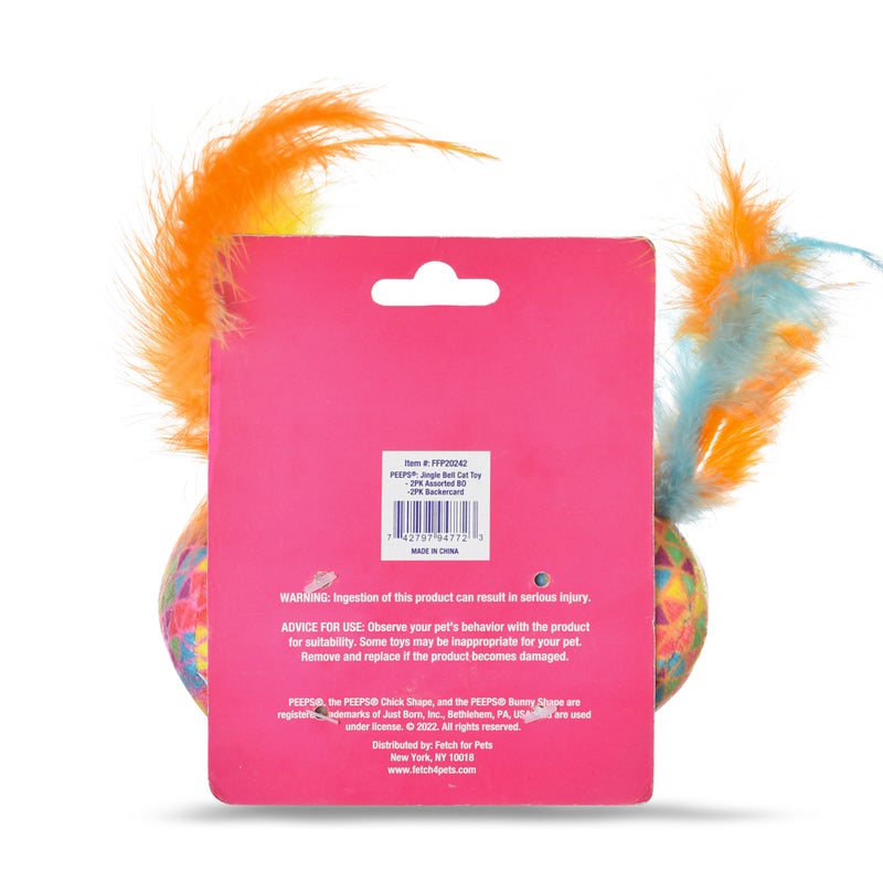 Peeps: 4" Jingle Bell Catnip Cat Toy Set
