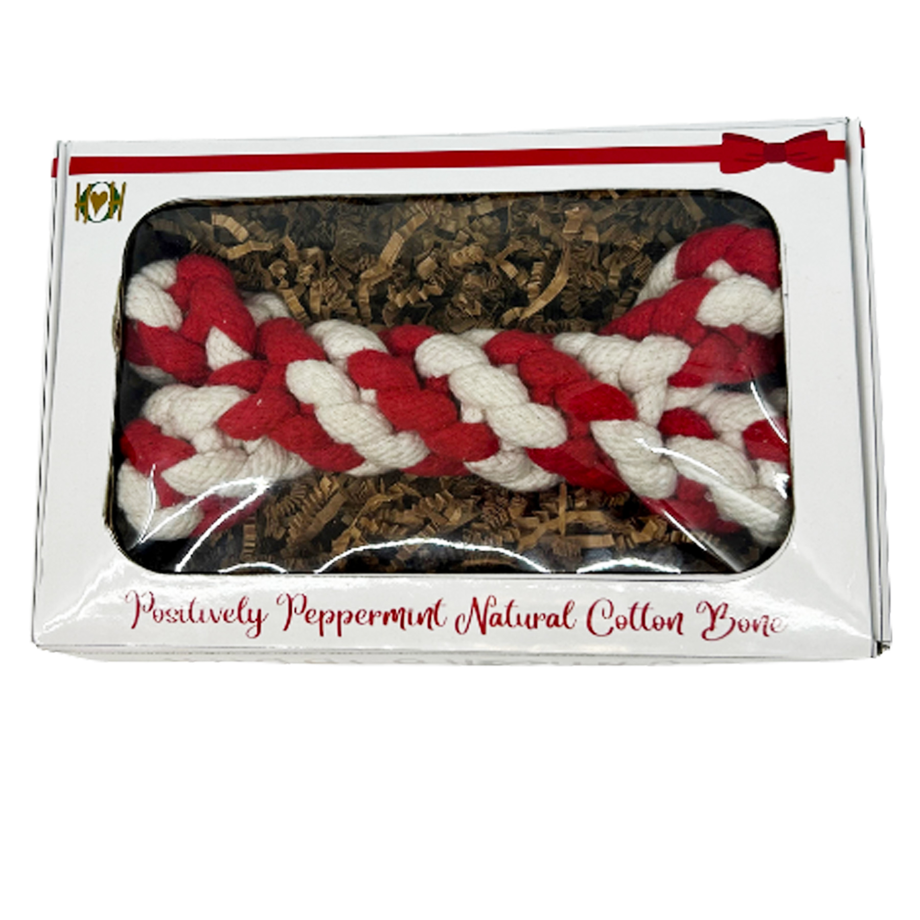Positively Peppermint Cotton Rope Bone (display box)