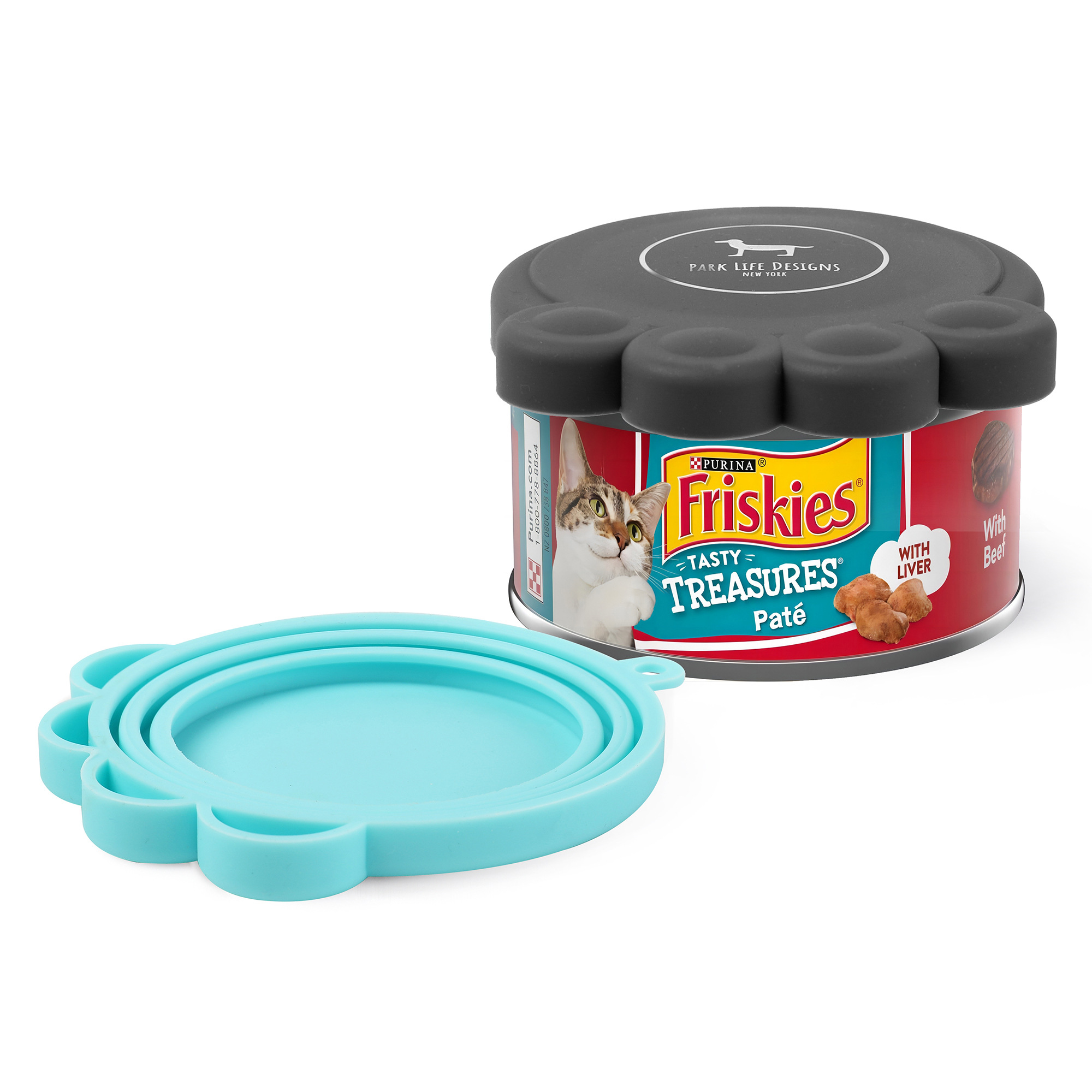 Storesy Silicone Pet Can Food Covers Blue - (Set of Two)