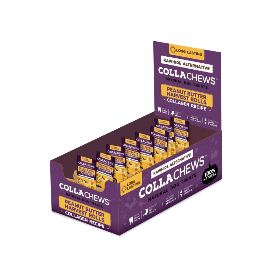 Colla Chews Peanut Booter Medium Single Roll 6" PDQ