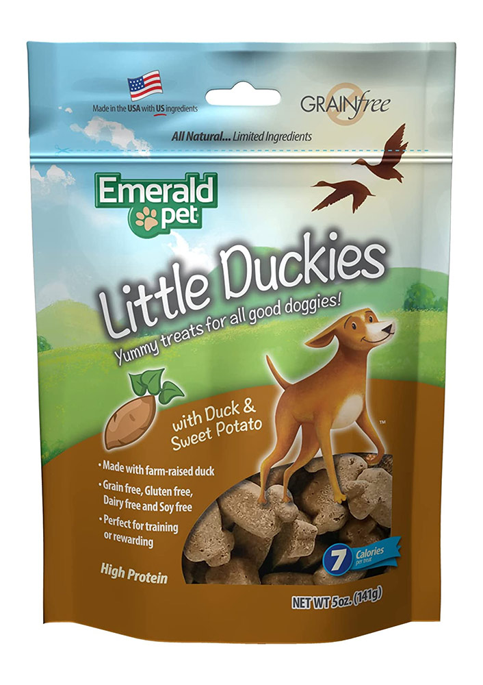 Emerald Pet Little Duckies & Sweet Potato Training Dog Treats, 5 oz. Bag