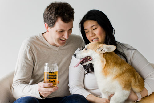 Best Fur Dad Ever Beer Glass