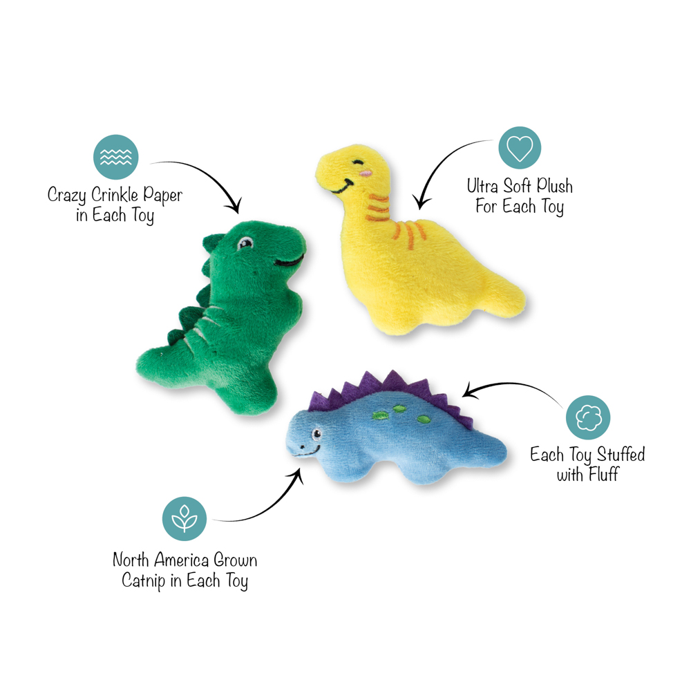 Rawr-some Crew Mini Cat Toys Set of 3