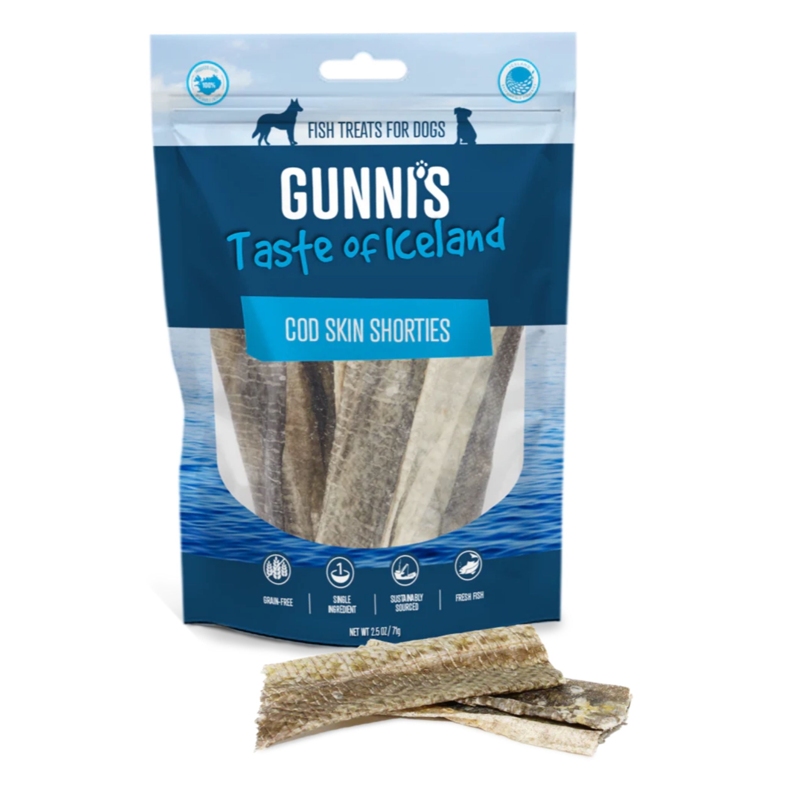 Gunni's Dog Cod Skins Shorties 2.5oz.