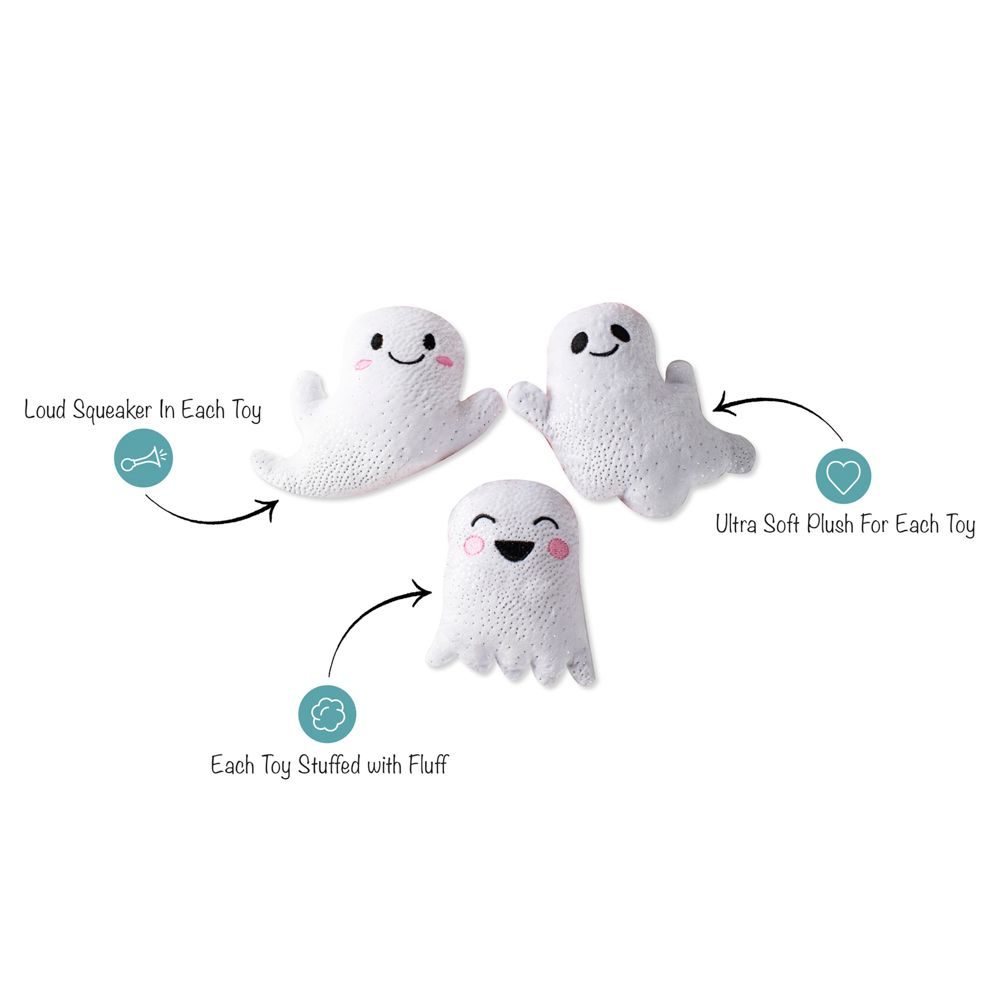 Hey Boo Small Plush Dog Toys Set Of 3