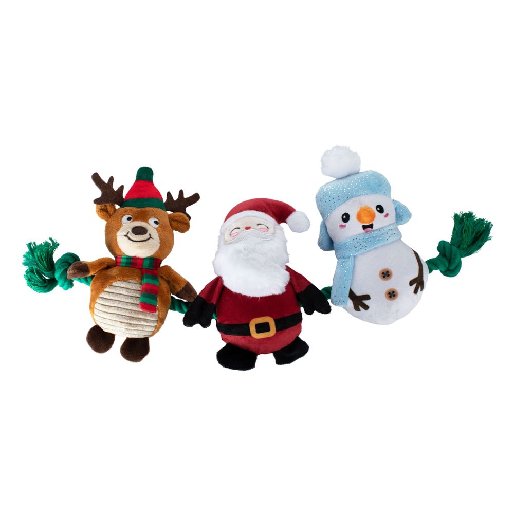 Christmas Crew Plush Dog Toy