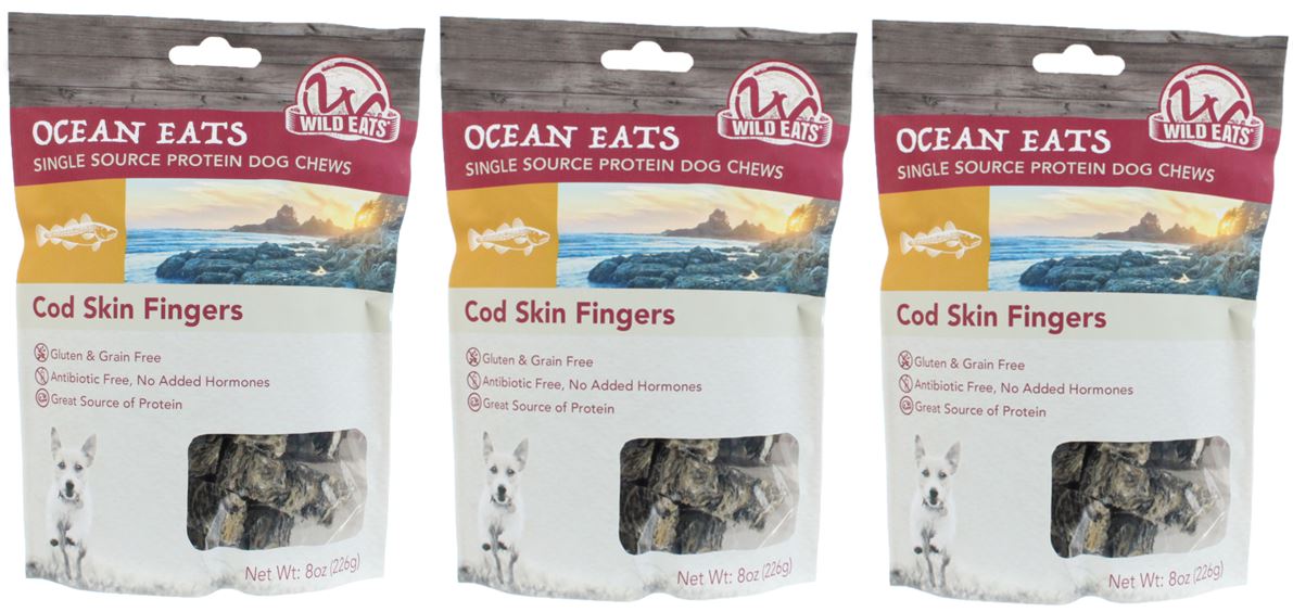 Wild Eats® Wild Caught North Atlantic Cod Skin Fingers - 15-Pack Bag ...