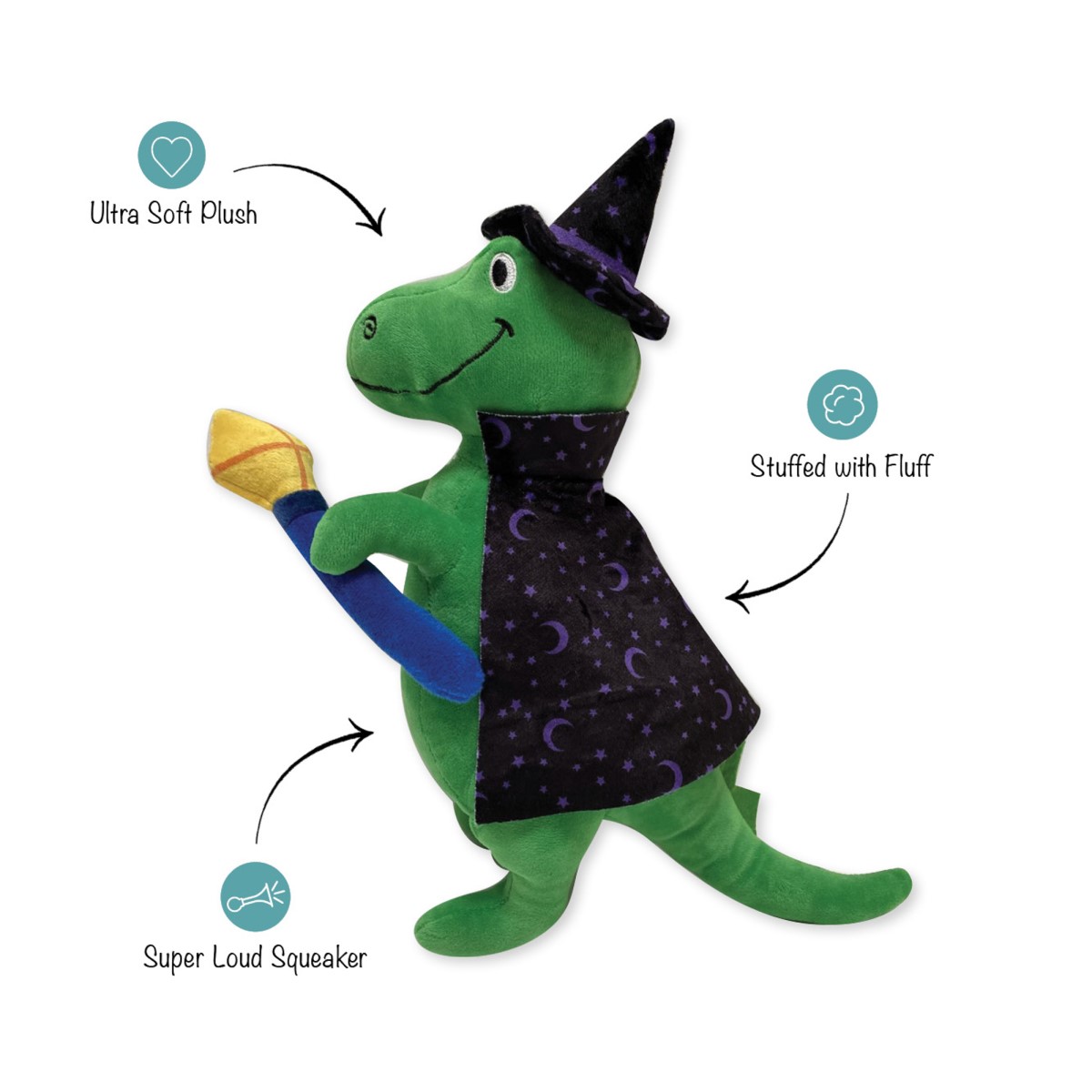 PetShop by Fringe Studio Spell-A-Saurus Plush Dog Toy
