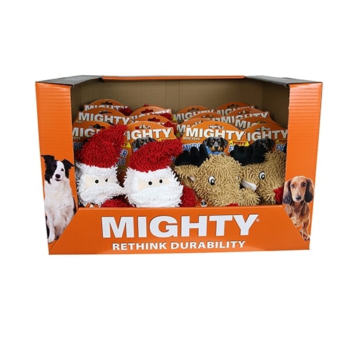 Mighty® Microfiber Ball Santa & Reindeer PDQ - 18 Units