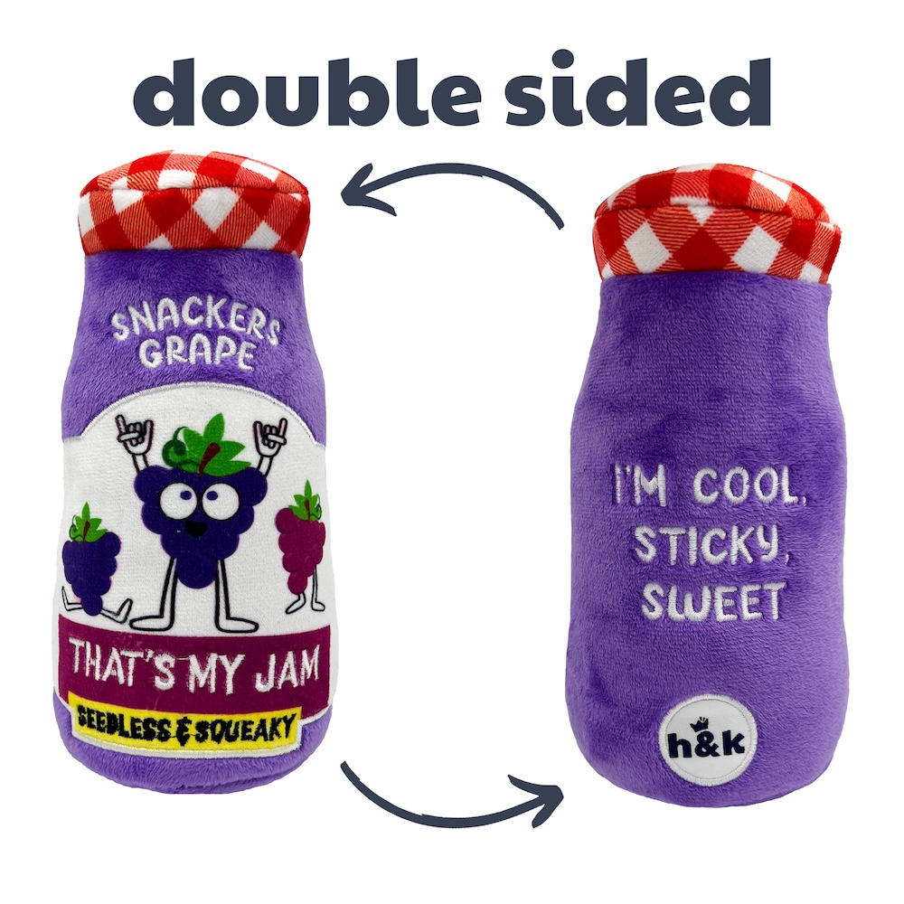 Snackers Grape Jam Dog Toy (Double Sided)