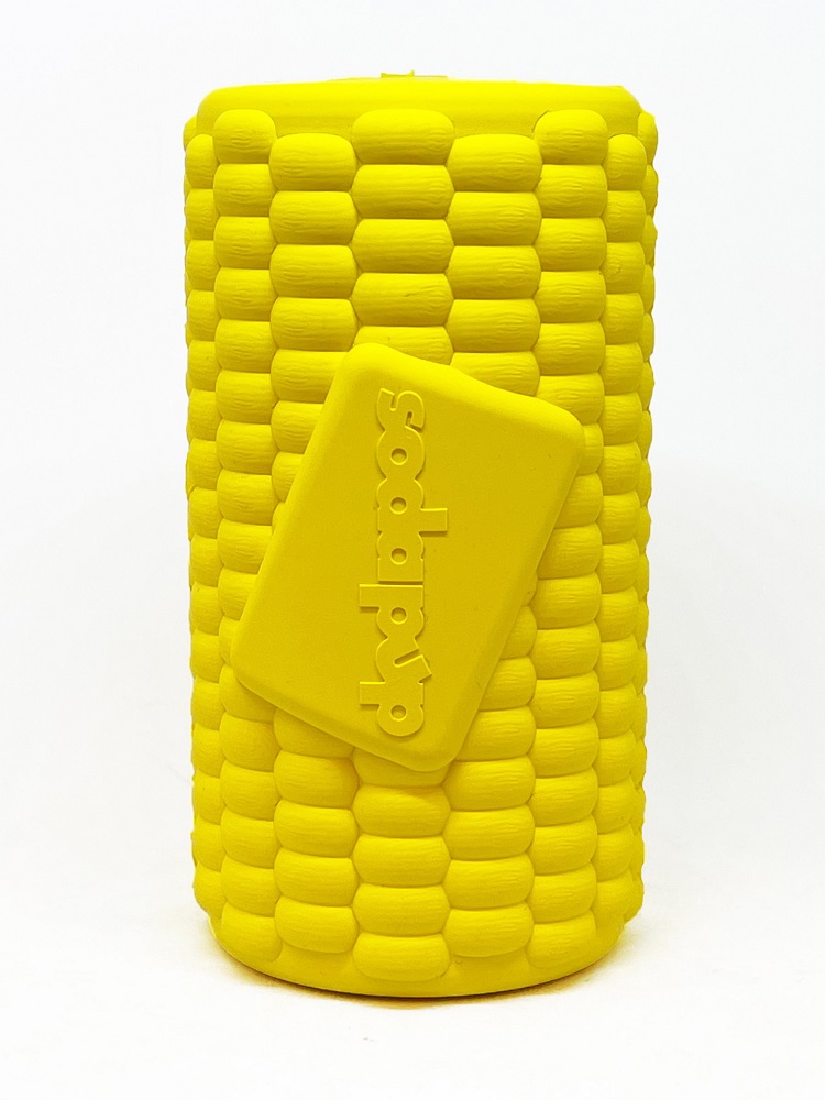 SodaPup Rubber Corn on the Cob Yellow Medium