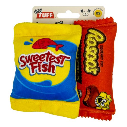 Tiny Tuff Fishing for Sweets Dog Toys 2pk