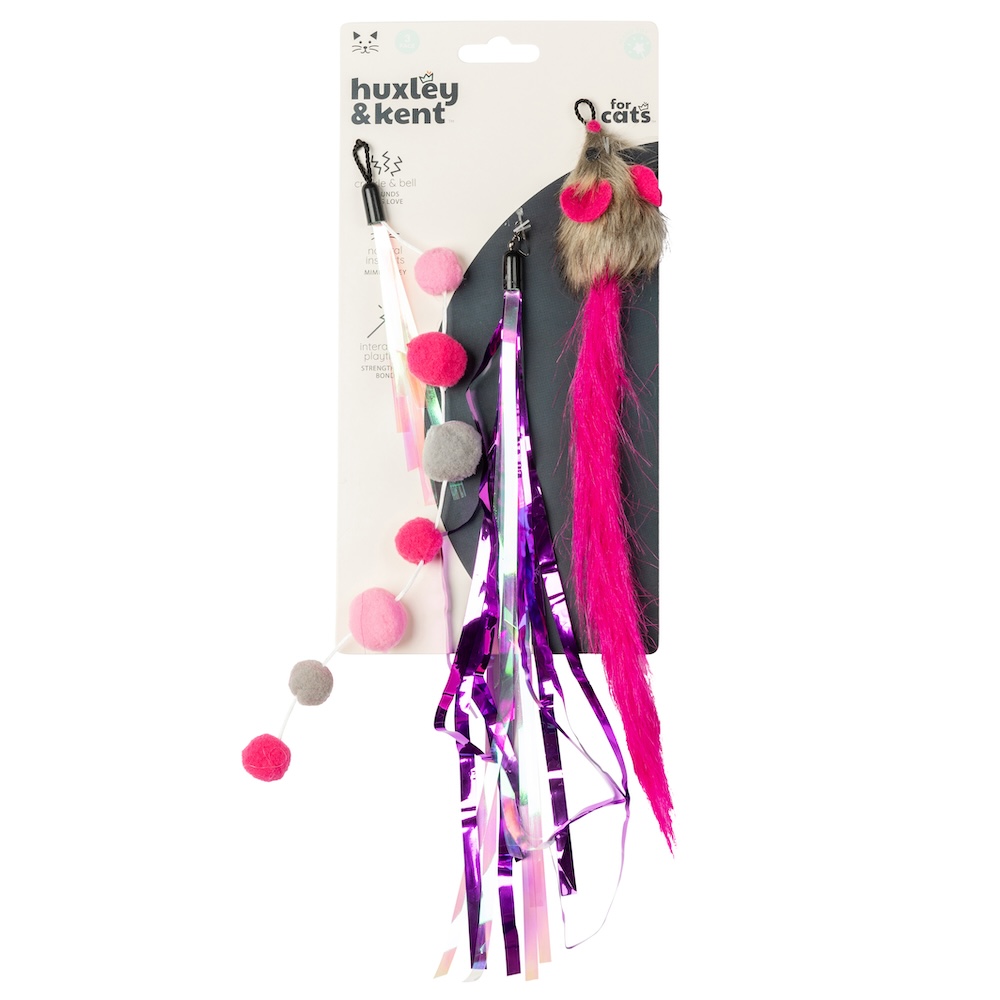 Pink Mouse Tails Teasers 3pk Refill Cat Toy