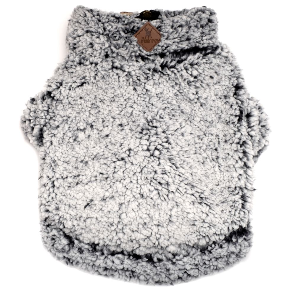 Black Wubby Fleece Quarter Zip Pullover