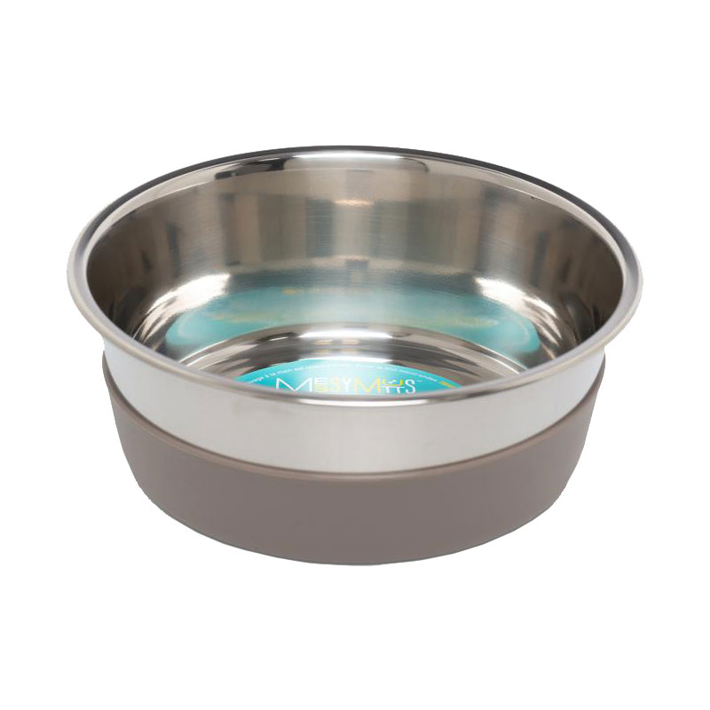 Messy Mutts Dog Bowl Stainless Steel Nonslip Bottom Small