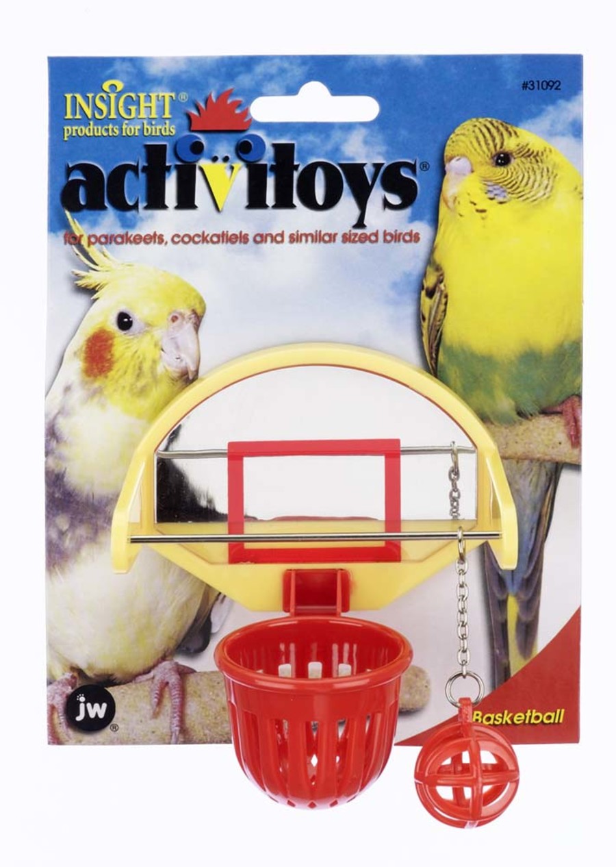 JW Pet ActiviToy Birdie Basketball Bird Toy Multi-Color 1ea/SM/MD